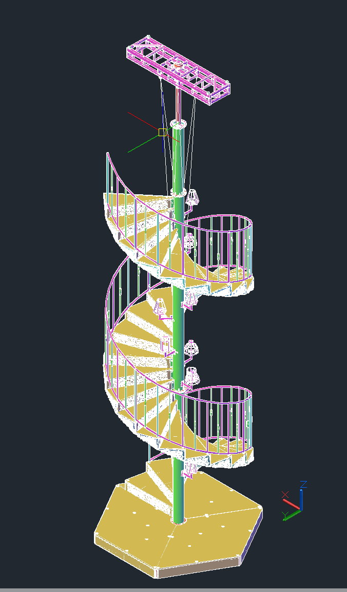 Модель декорации - Винтовая лестница для спектакля Старый дом - Чертежи ...