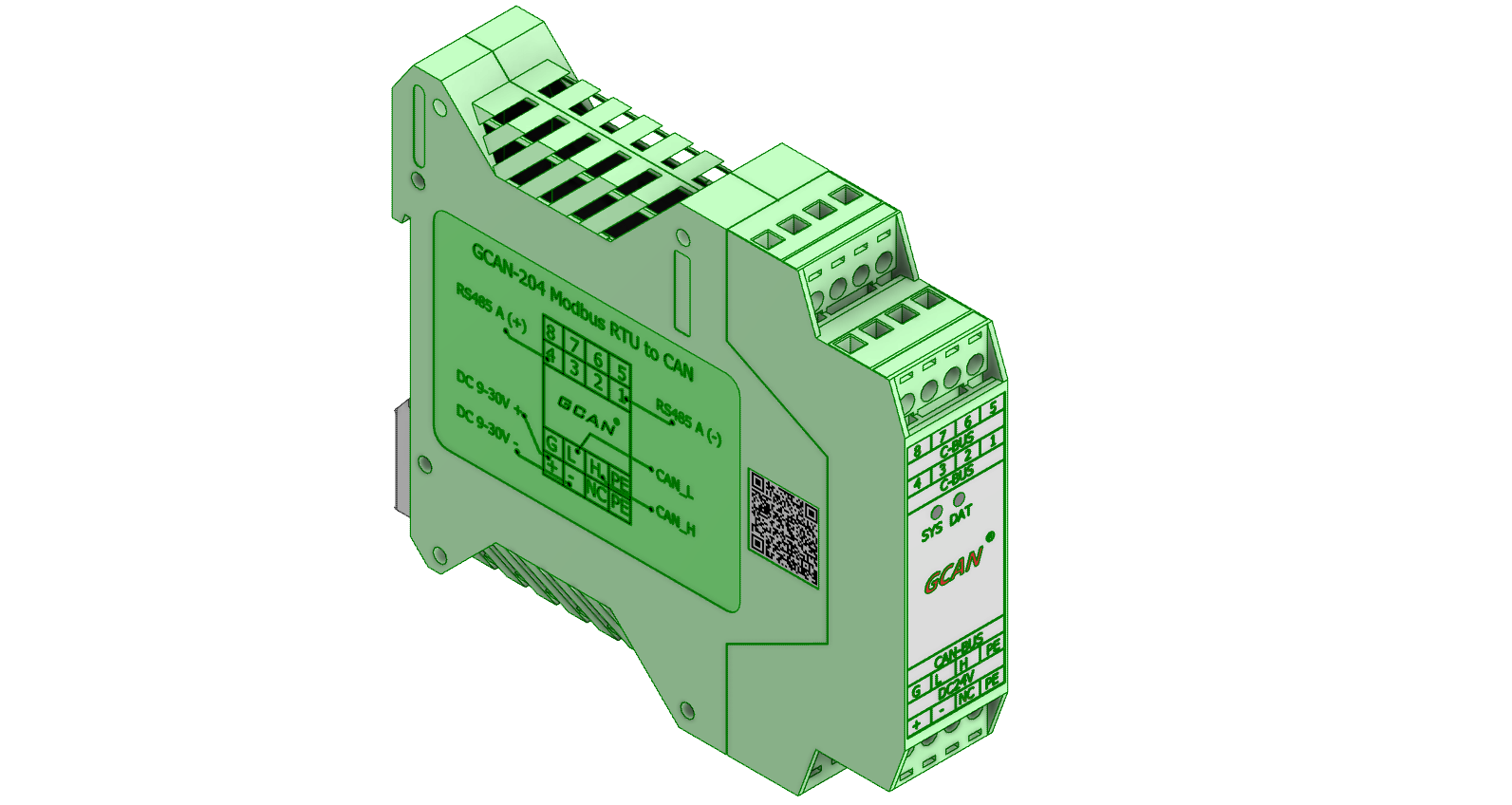 АВВ GCAN 204 MODBUS RTU to CAN преобразователь - Чертежи, 3D Модели ...
